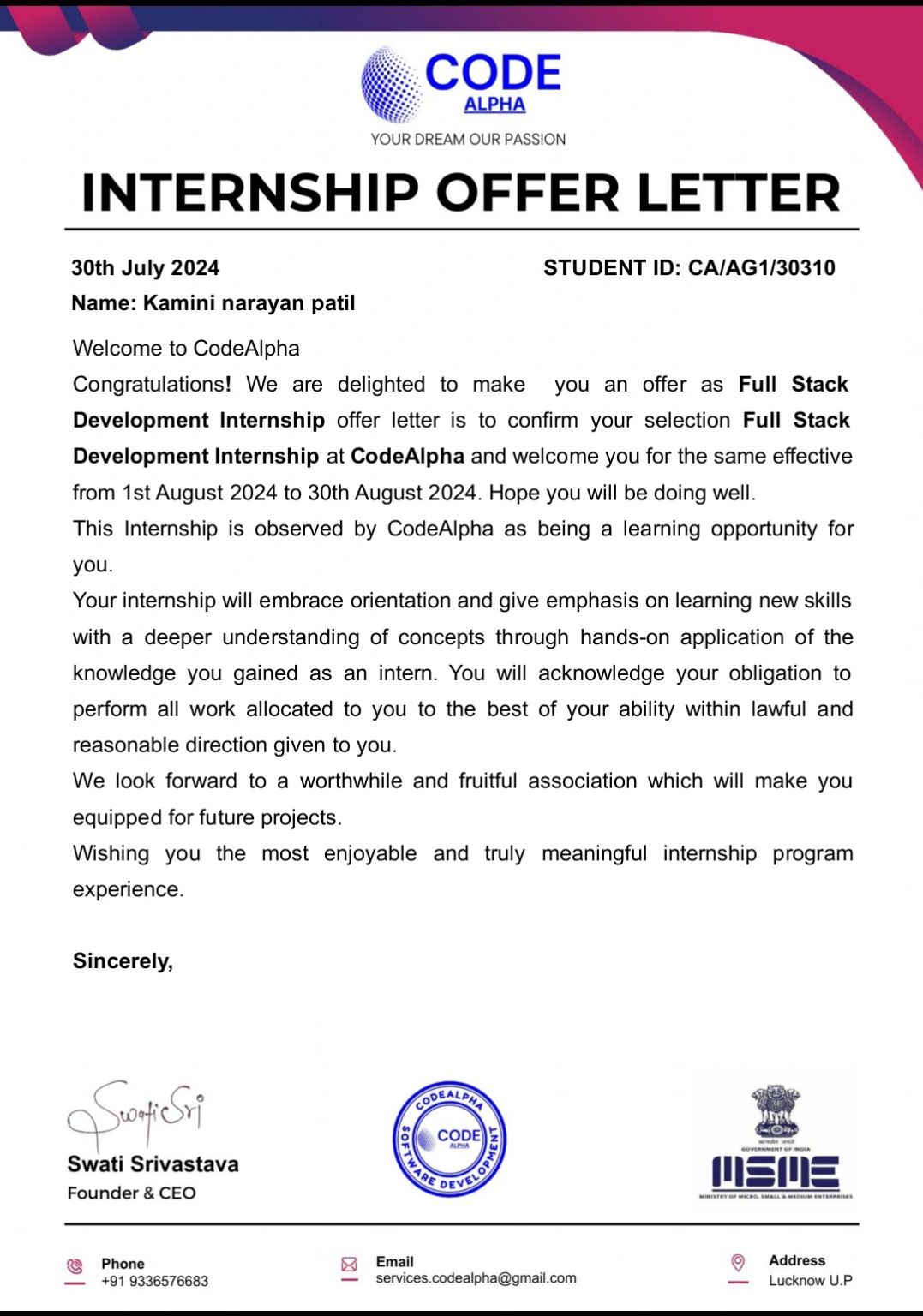 Kamini Patil on LinkedIn: #codealpha #internship Kamini Patil on LinkedIn: #codealpha #internship