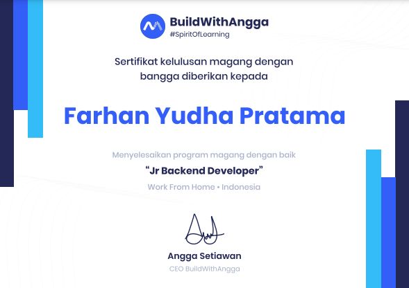 Farhan Yudha Pratama on LinkedIn: I have completed an internship as a ... Farhan Yudha Pratama on LinkedIn: I have completed an internship as a ...