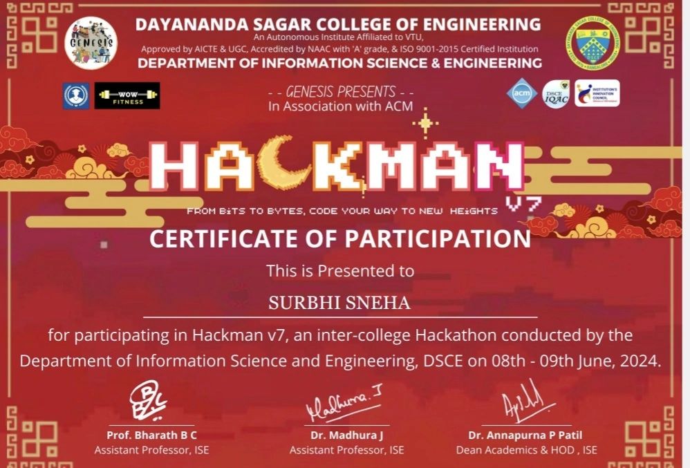surbhi sneha on LinkedIn: #hackmanv7 #hackathon #innovation #teamwork # ... surbhi sneha on LinkedIn: #hackmanv7 #hackathon #innovation #teamwork # ...