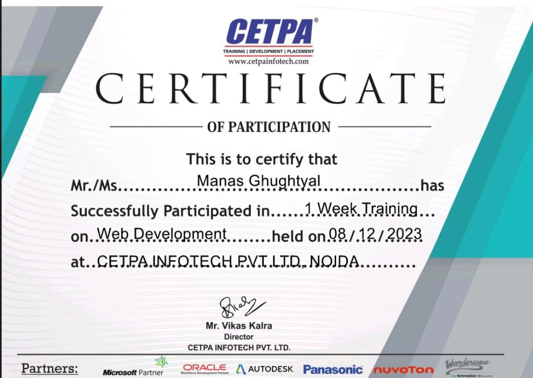 Manas Ghughtyal on LinkedIn: #reactjs #webdev Manas Ghughtyal on LinkedIn: #reactjs #webdev