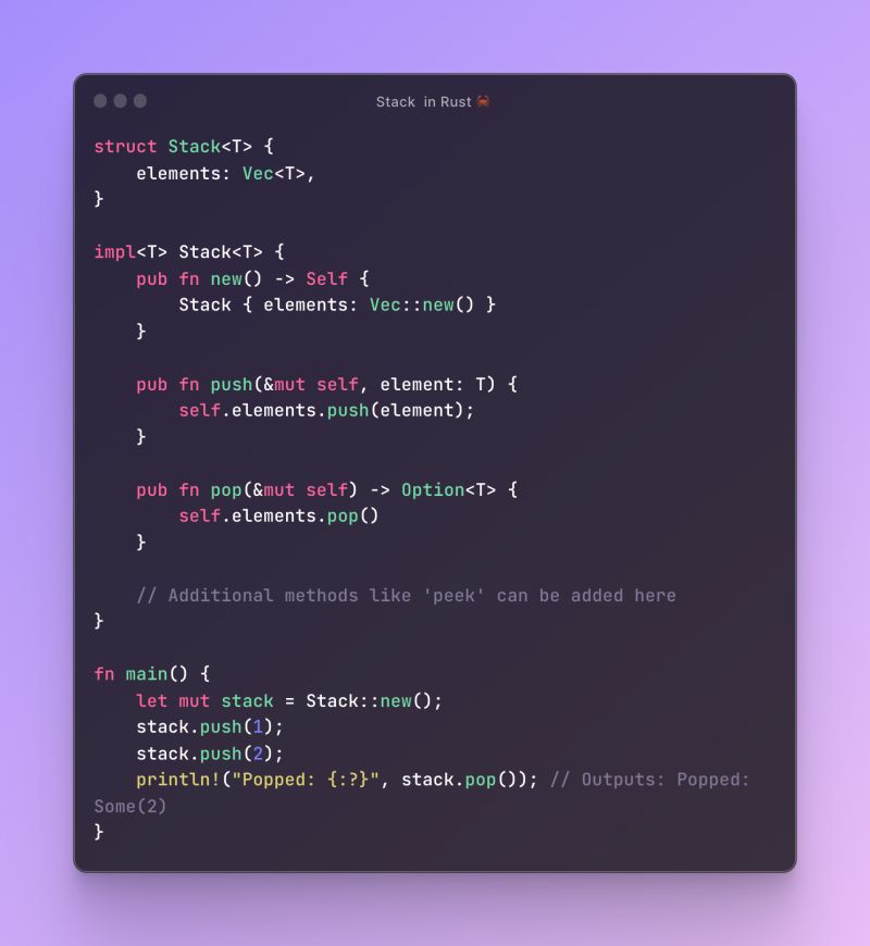 Vaibhav Mule on LinkedIn: #rustlang #dsa #stacks #programming # ... Vaibhav Mule on LinkedIn: #rustlang #dsa #stacks #programming # ...