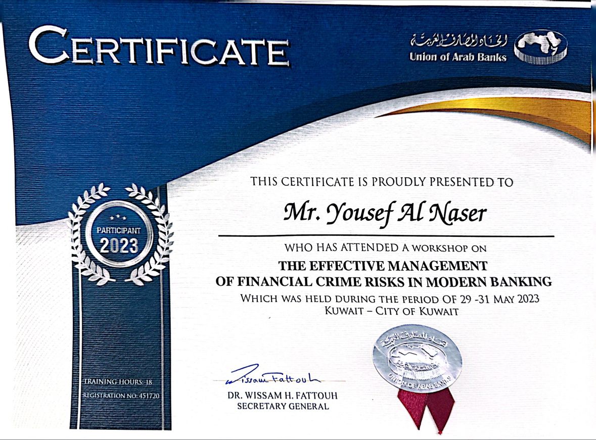 Yousef Al-Naser on LinkedIn: Thanks to Gulf bank and Union of Arab ... Yousef Al-Naser on LinkedIn: Thanks to Gulf bank and Union of Arab ...