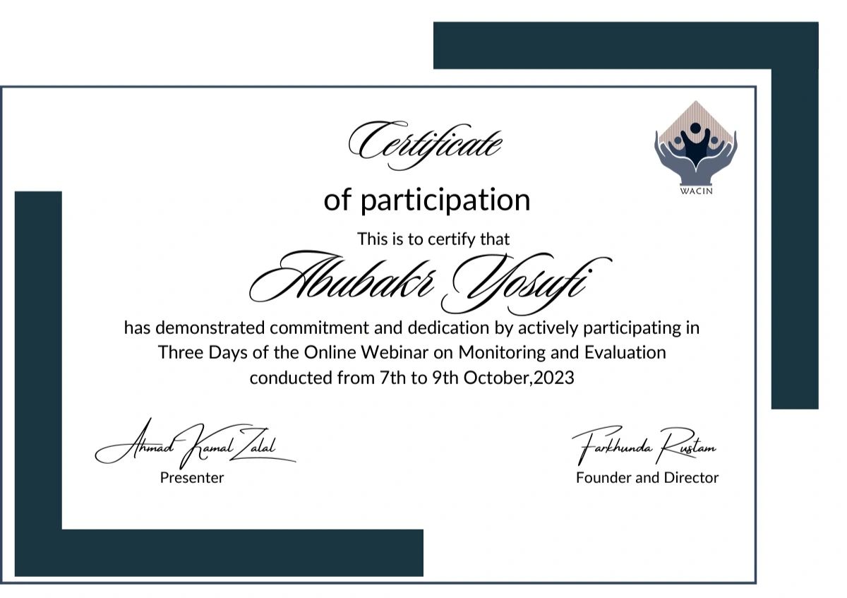 Abubakr Yosufi on LinkedIn: A refreshing 3 day webinar. thank you WACIN ... Abubakr Yosufi on LinkedIn: A refreshing 3 day webinar. thank you WACIN ...