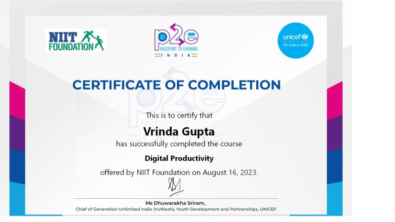 Vrinda Gupta on LinkedIn: I am thrilled to share that I have ... Vrinda Gupta on LinkedIn: I am thrilled to share that I have ...
