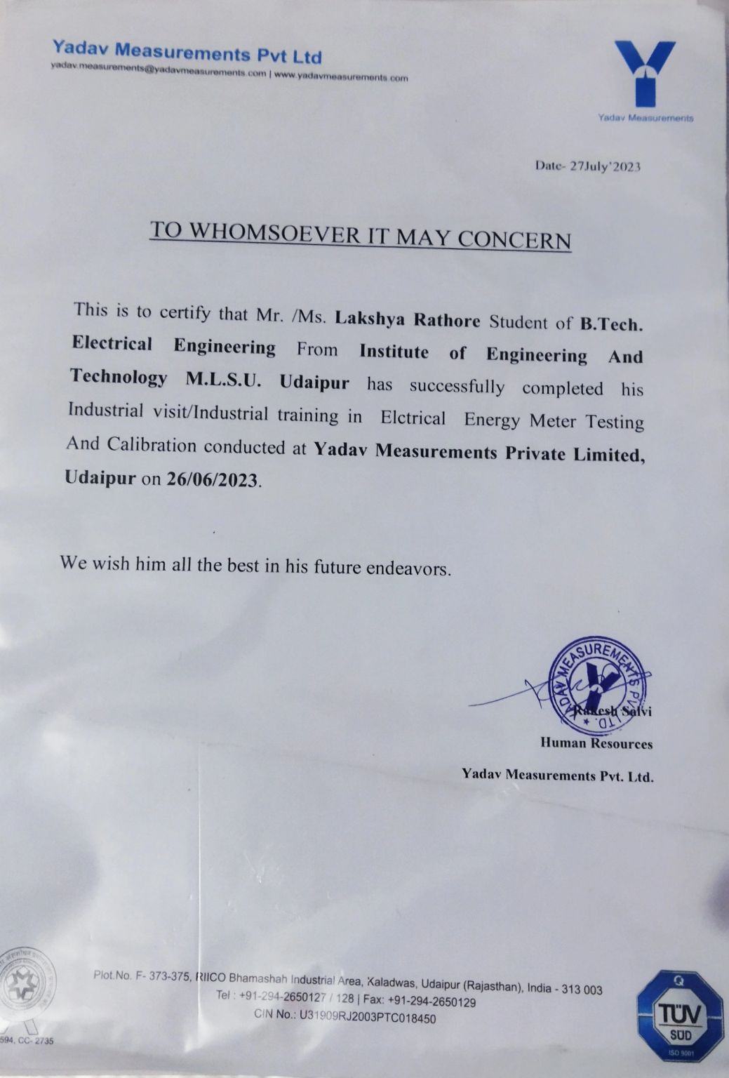Lakshya Rathore on LinkedIn: *Finally, i got my training cirtificate of ... Lakshya Rathore on LinkedIn: *Finally, i got my training cirtificate of ...