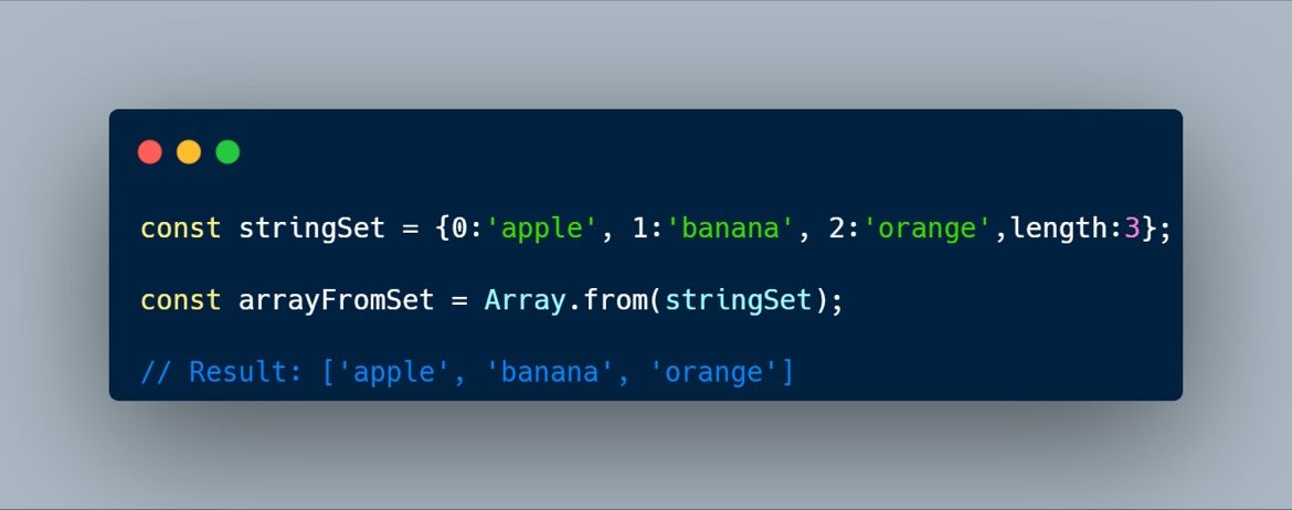 Devam Chaudhari on LinkedIn: #javascript #codingtips #arrayfrom Devam Chaudhari on LinkedIn: #javascript #codingtips #arrayfrom