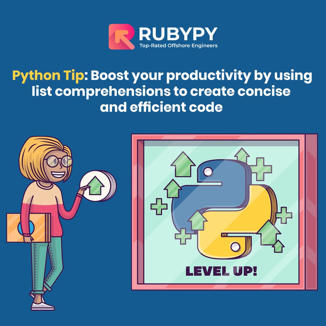 RubyPy on LinkedIn: #pythontips #codingefficiency #listcomprehensions # ... RubyPy on LinkedIn: #pythontips #codingefficiency #listcomprehensions # ...