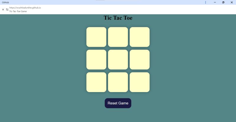 Srushti Salunkhe on LinkedIn: #javascript #html #css #tictactoe Srushti Salunkhe on LinkedIn: #javascript #html #css #tictactoe