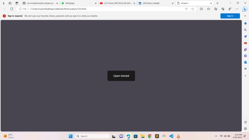 joshua paintsil on LinkedIn: another css modal example using HTML. # ... joshua paintsil on LinkedIn: another css modal example using HTML. # ...