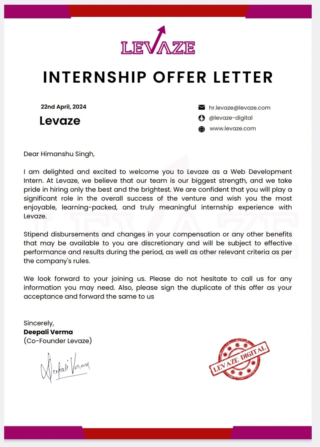 Himanshu Singh on LinkedIn: #webdevelopment #levaze #internship #coding ... Himanshu Singh on LinkedIn: #webdevelopment #levaze #internship #coding ...