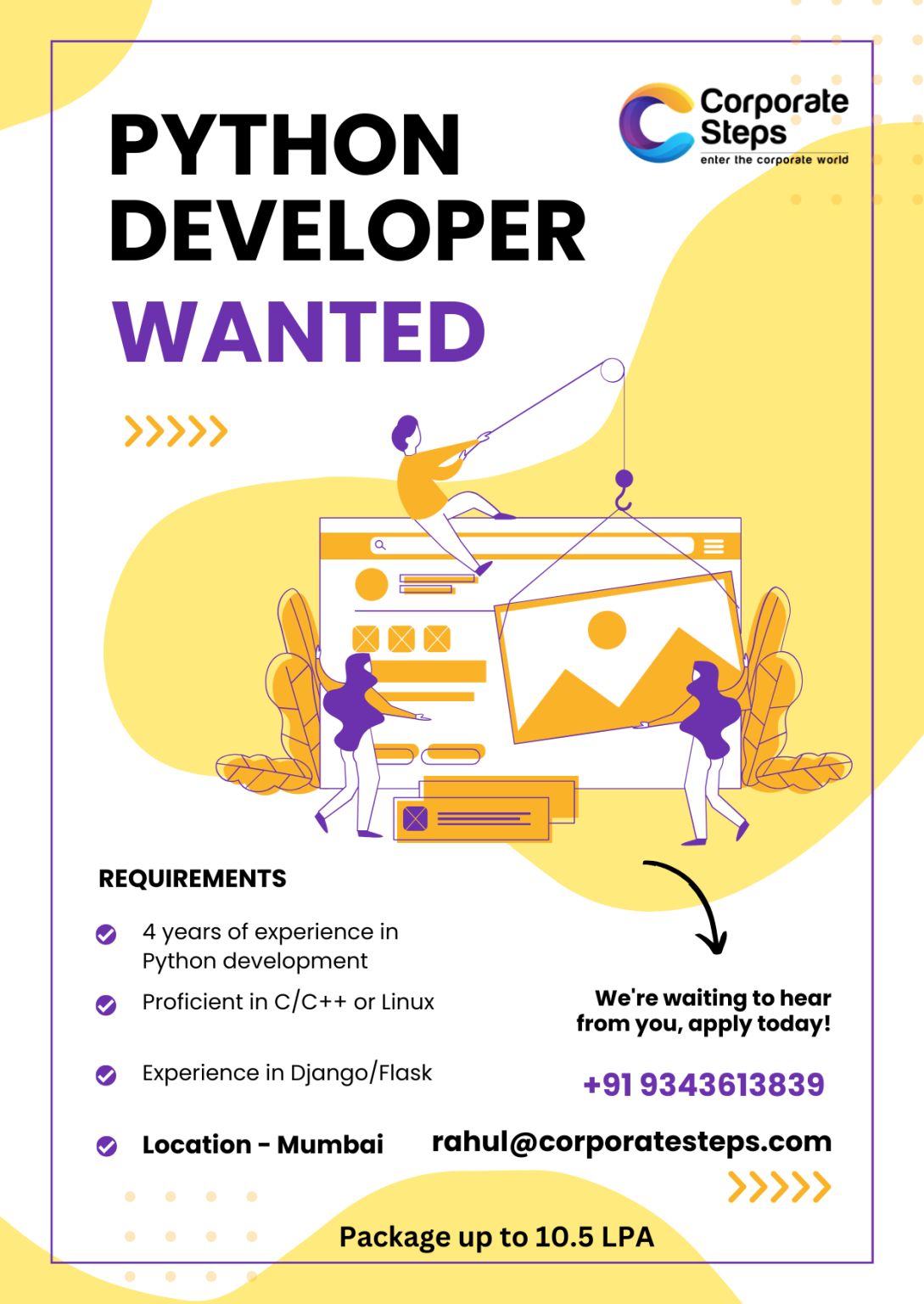 Rahul Bharsakre on LinkedIn: #pythondeveloper #mumbaijobs #pythonjobs # ... Rahul Bharsakre on LinkedIn: #pythondeveloper #mumbaijobs #pythonjobs # ...