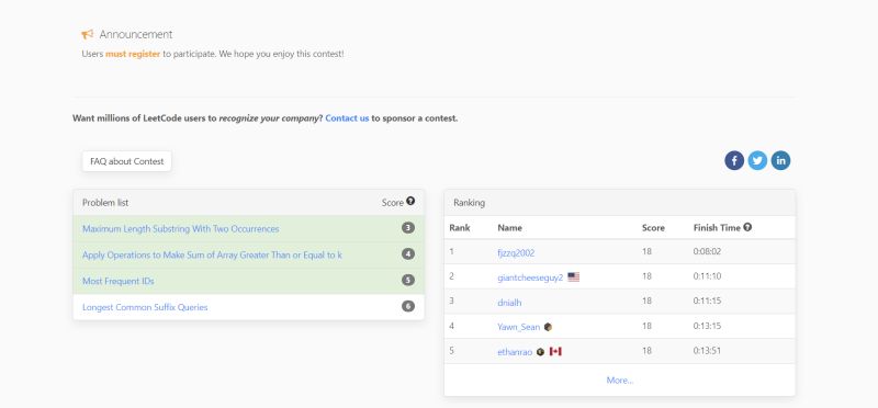 Anuj Paroha on LinkedIn: 🚀 Just wrapped up a LeetCode contest and ... Anuj Paroha on LinkedIn: 🚀 Just wrapped up a LeetCode contest and ...