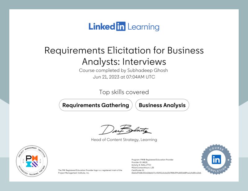 Subhadeep Ghosh on LinkedIn: Certificate of Completion Subhadeep Ghosh on LinkedIn: Certificate of Completion