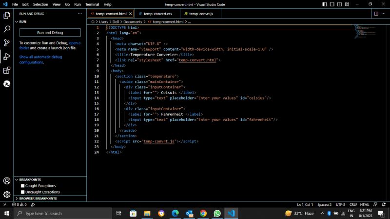 bhoomika chaudhary on LinkedIn: TEMPERATURE CONVERTER using html , css ... bhoomika chaudhary on LinkedIn: TEMPERATURE CONVERTER using html , css ...