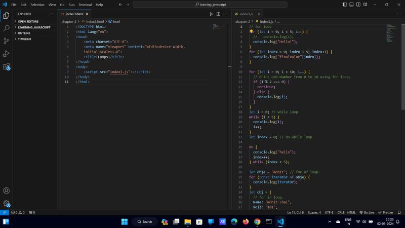 Adarsh Chaubey on LinkedIn: Day-4 : Javascript understand looping ... Adarsh Chaubey on LinkedIn: Day-4 : Javascript understand looping ...