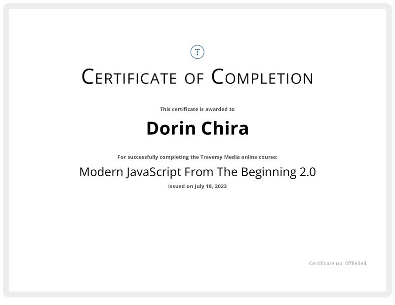 Dorin Chira on LinkedIn: #javascript #webdevelopment #traversymedia # ... Dorin Chira on LinkedIn: #javascript #webdevelopment #traversymedia # ...