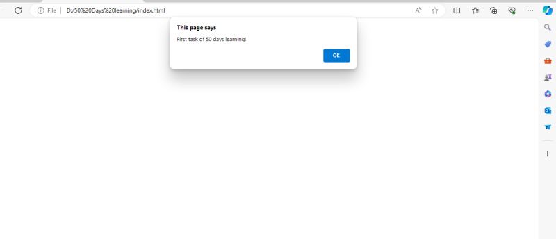 Sajjad Ullah on LinkedIn: Day 1 of the 50-days JavaScript coding ... Sajjad Ullah on LinkedIn: Day 1 of the 50-days JavaScript coding ...