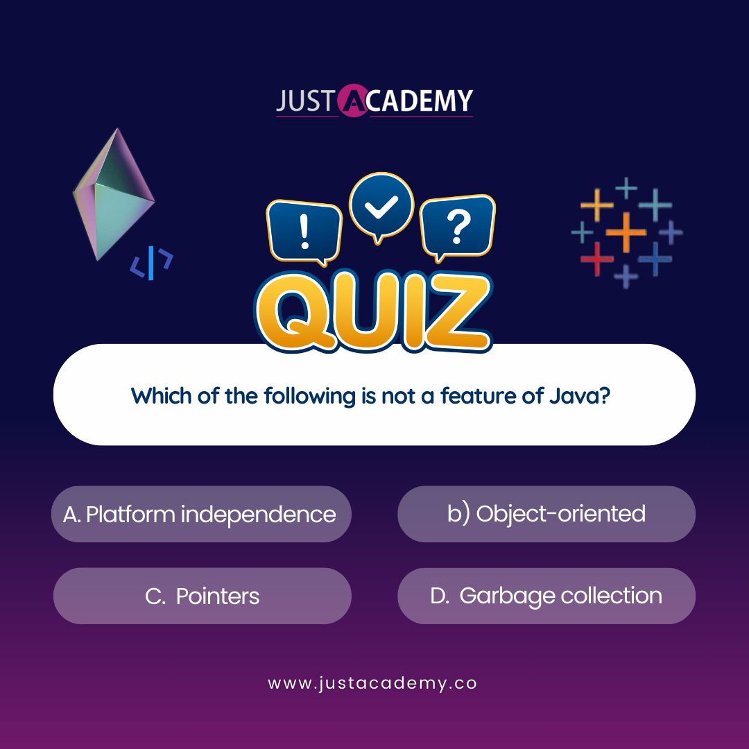 JustAcademy - Software Training Institute on LinkedIn: #javaquiz # ... JustAcademy - Software Training Institute on LinkedIn: #javaquiz # ...