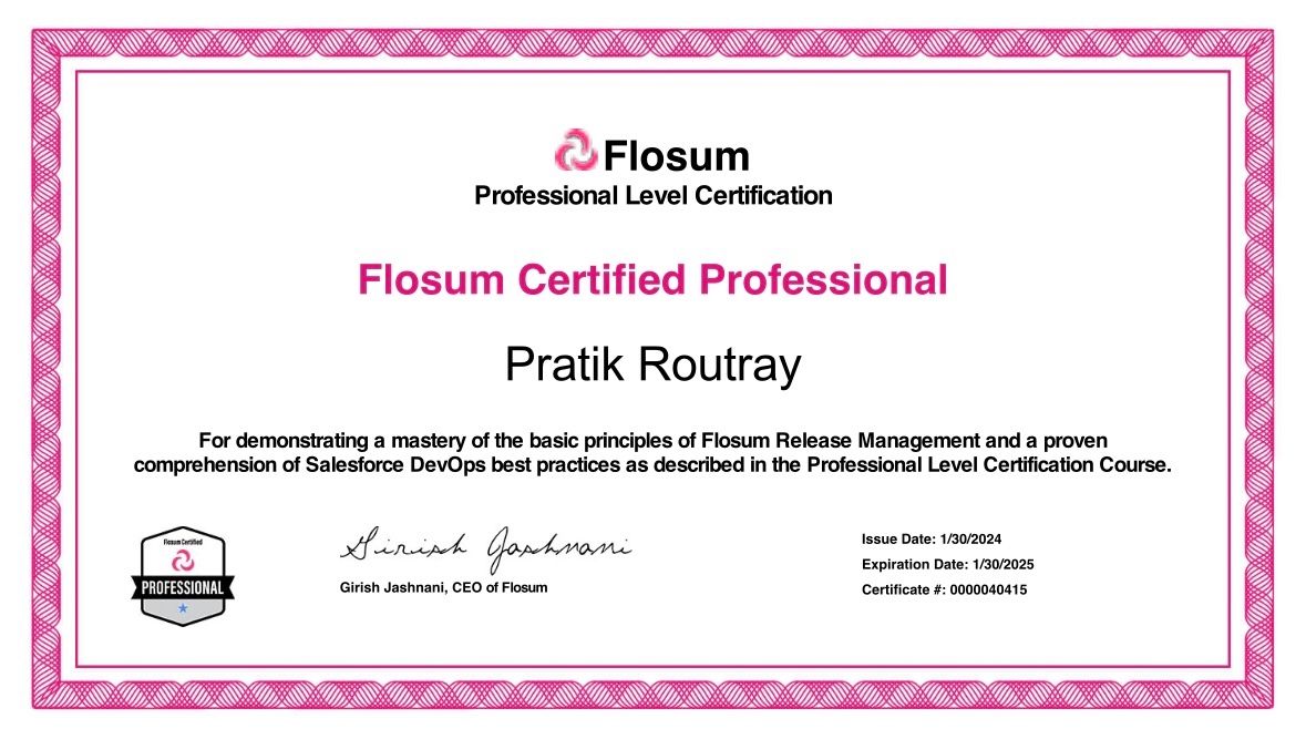 Pratik Routray on LinkedIn: One More Added. Thanks Sunil Kapse for the ... Pratik Routray on LinkedIn: One More Added. Thanks Sunil Kapse for the ...