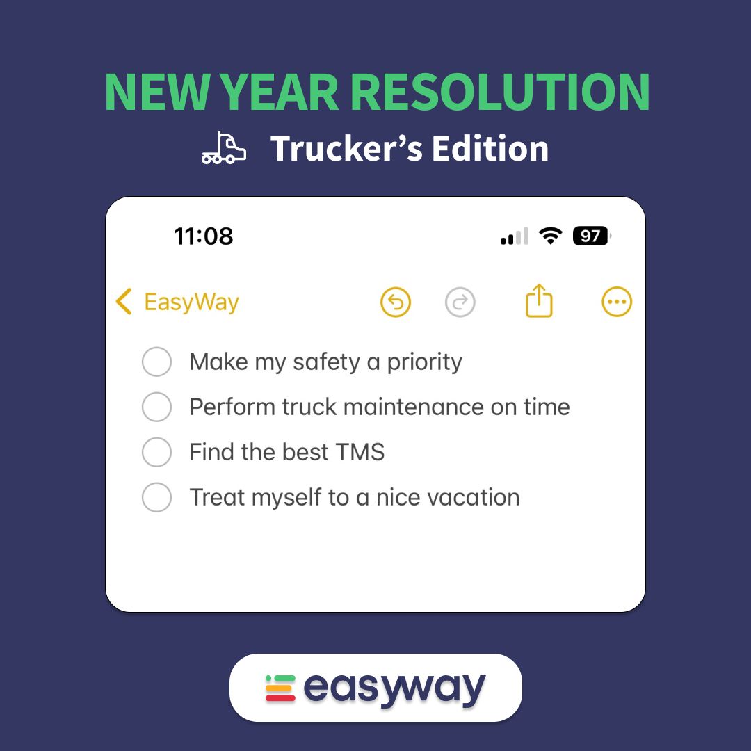 EasyWay on LinkedIn: #trucking #newbeginnings #resolutions EasyWay on LinkedIn: #trucking #newbeginnings #resolutions