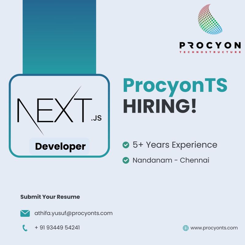 Athifa Yusuf on LinkedIn: #hiring #nextjs #procyontechnostructure # ... Athifa Yusuf on LinkedIn: #hiring #nextjs #procyontechnostructure # ...