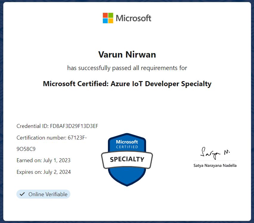 Varun Nirwan on LinkedIn: #azure #microsoft #iot Varun Nirwan on LinkedIn: #azure #microsoft #iot
