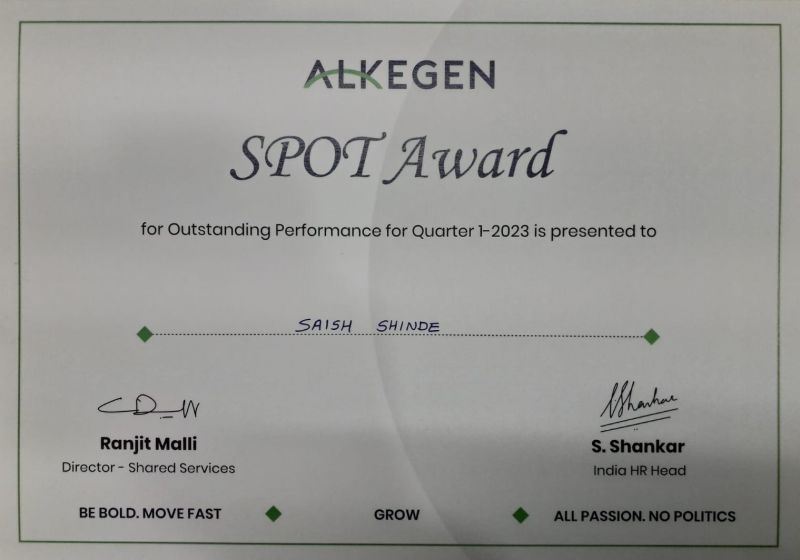 Saish Shinde on LinkedIn: #alkegen #beboldmovefast #grow | 27 comments Saish Shinde on LinkedIn: #alkegen #beboldmovefast #grow | 27 comments