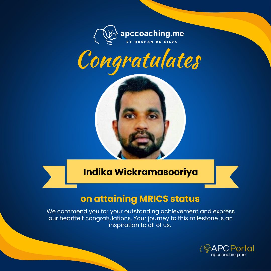Indika Wickramasooriya MRICS, MAIQS, MSc. on LinkedIn: I would like to ... Indika Wickramasooriya MRICS, MAIQS, MSc. on LinkedIn: I would like to ...