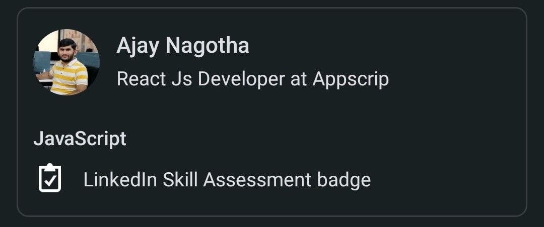 Ajay Nagotha on LinkedIn: #javascript Ajay Nagotha on LinkedIn: #javascript