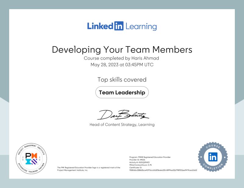 Haris Ahmad on LinkedIn: Certificate of Completion Haris Ahmad on LinkedIn: Certificate of Completion
