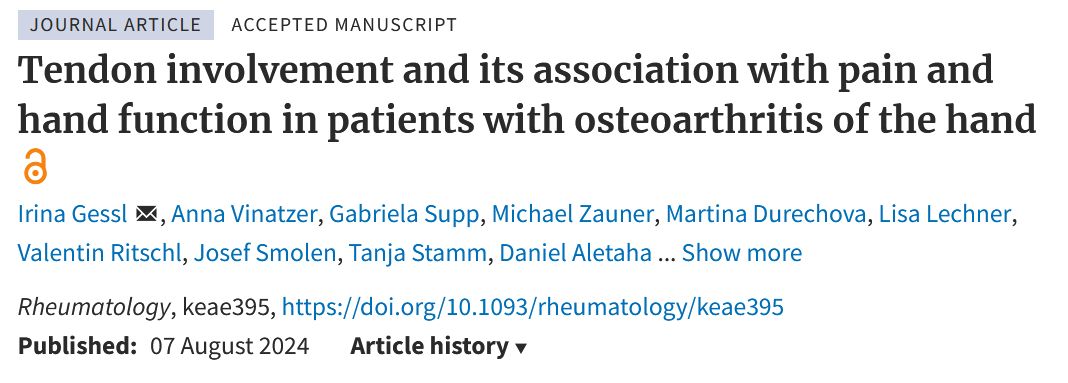 Valentin Ritschl on LinkedIn: Tendon involvement was detected by ... Valentin Ritschl on LinkedIn: Tendon involvement was detected by ...