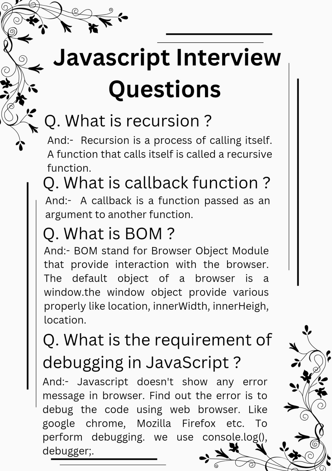 Pushparaj Singh Rajput on LinkedIn: Javascript Interview Questions ... Pushparaj Singh Rajput on LinkedIn: Javascript Interview Questions ...
