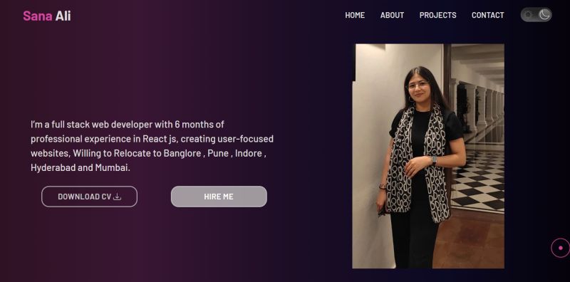 Sana Ali on LinkedIn: #reactjs #portfolio #webdevelopment #techjourney Sana Ali on LinkedIn: #reactjs #portfolio #webdevelopment #techjourney