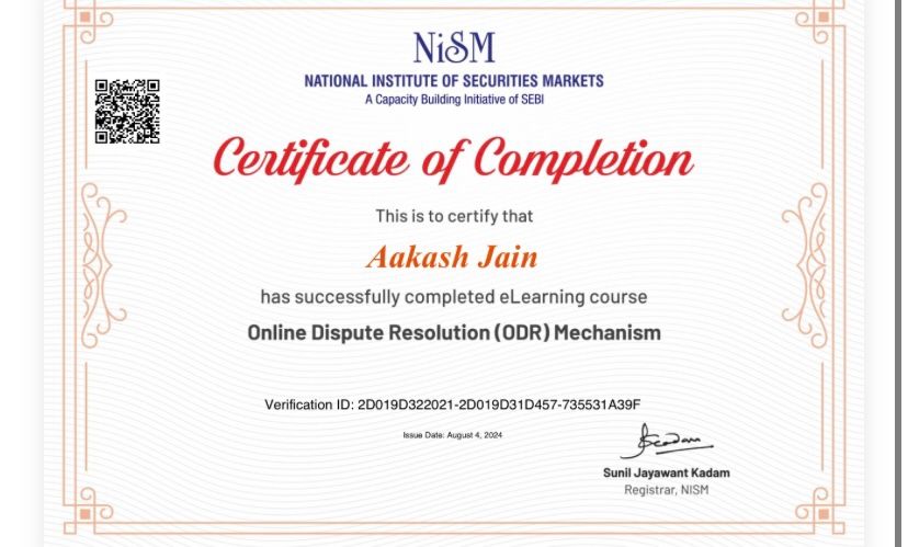 Aakash Jain on LinkedIn: #nism #sebi Aakash Jain on LinkedIn: #nism #sebi