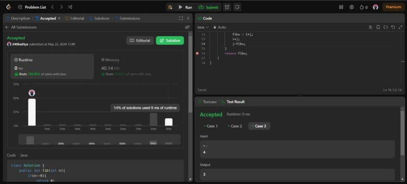 Day 3 of #100DaysOfCode LeetCode challenge: Fibonacci series | Aditya ... Day 3 of #100DaysOfCode LeetCode challenge: Fibonacci series | Aditya ...