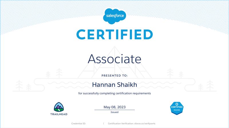 Hannan Shaikh on LinkedIn: #salesforceadministrator #trailhead # ... Hannan Shaikh on LinkedIn: #salesforceadministrator #trailhead # ...