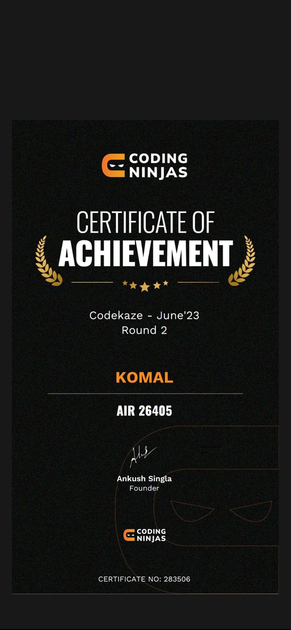 Komal Verma on LinkedIn: #codingchallenge #codingninjas #codekaze Komal Verma on LinkedIn: #codingchallenge #codingninjas #codekaze