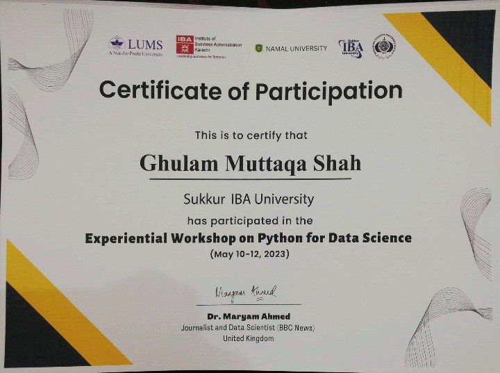 Ghulam Muttaqa Shah on LinkedIn: #event #university #python # ... Ghulam Muttaqa Shah on LinkedIn: #event #university #python # ...