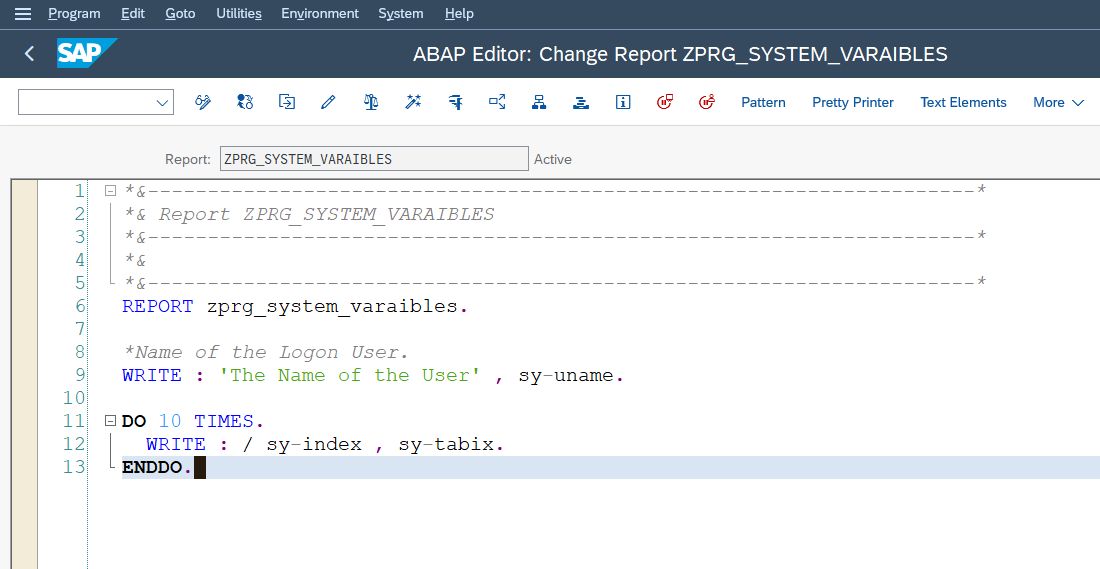 Mohamed Mohamed on LinkedIn: SAP ABAP Programming - System Variables ... Mohamed Mohamed on LinkedIn: SAP ABAP Programming - System Variables ...