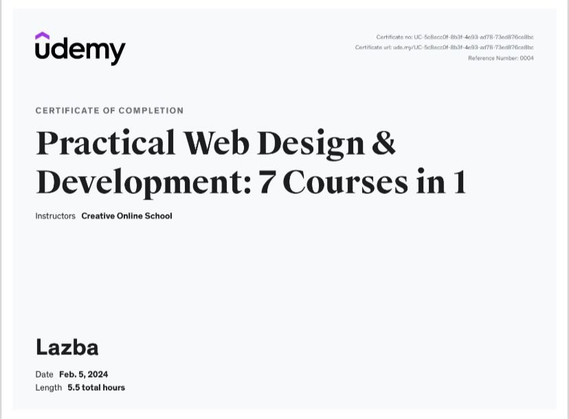Lazba Sheikh on LinkedIn: #webdesign #development #udemy #careergrowth Lazba Sheikh on LinkedIn: #webdesign #development #udemy #careergrowth