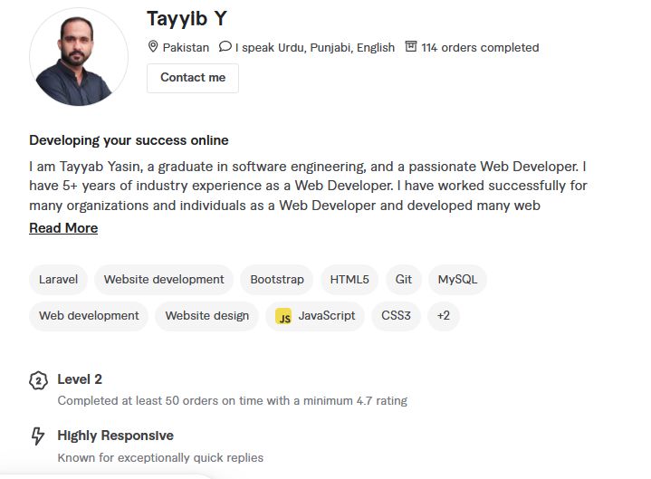 Tayyib Yasin on LinkedIn: #webdevelopment #laravel #fiverrseller Tayyib Yasin on LinkedIn: #webdevelopment #laravel #fiverrseller