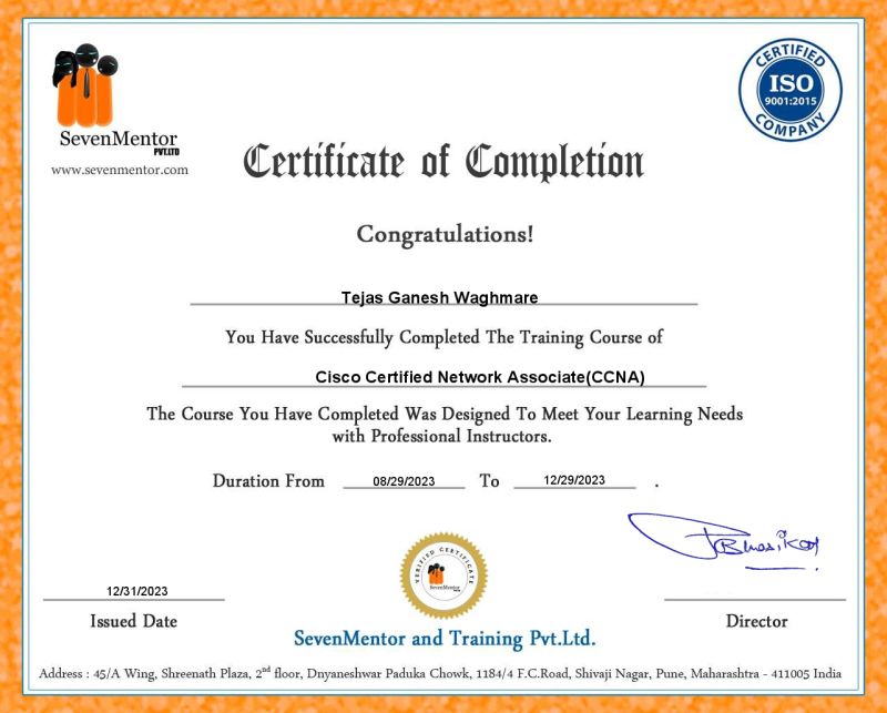 SevenMentor Pvt Ltd on LinkedIn: Congratulations TEJAS WAGHMARE for ... SevenMentor Pvt Ltd on LinkedIn: Congratulations TEJAS WAGHMARE for ...