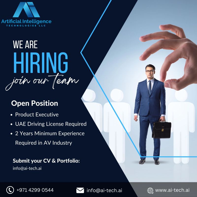 Artificial Intelligence Technologies LLC UAE on LinkedIn: #hiring #job ... Artificial Intelligence Technologies LLC UAE on LinkedIn: #hiring #job ...