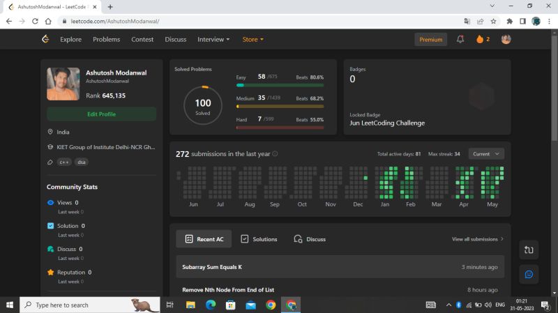 Ashutosh Modanwal on LinkedIn: #leetcode #codingjourney #problemsolving ... Ashutosh Modanwal on LinkedIn: #leetcode #codingjourney #problemsolving ...