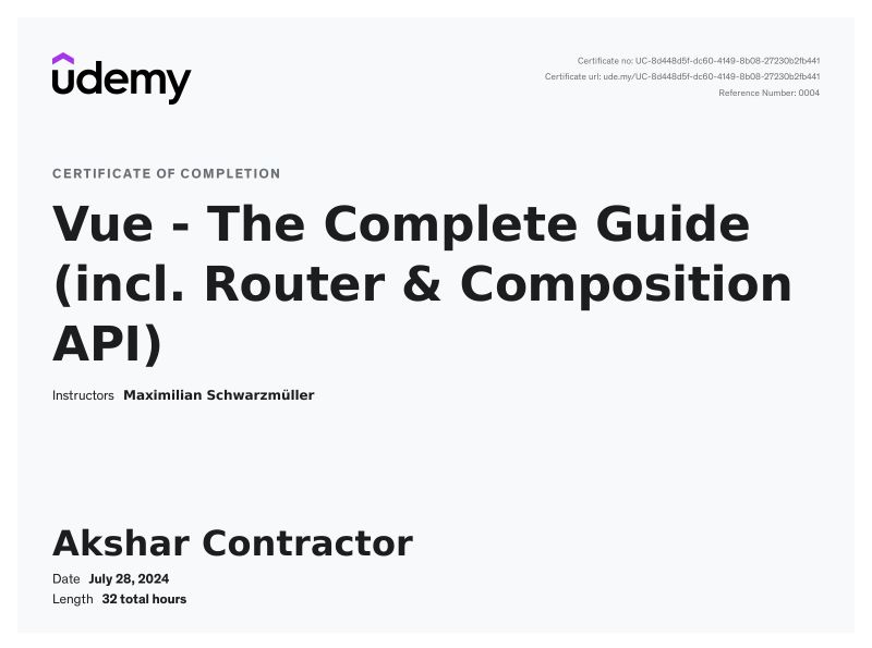 Akshar Contractor on LinkedIn: #vuejs #webdev #continuouslearning Akshar Contractor on LinkedIn: #vuejs #webdev #continuouslearning