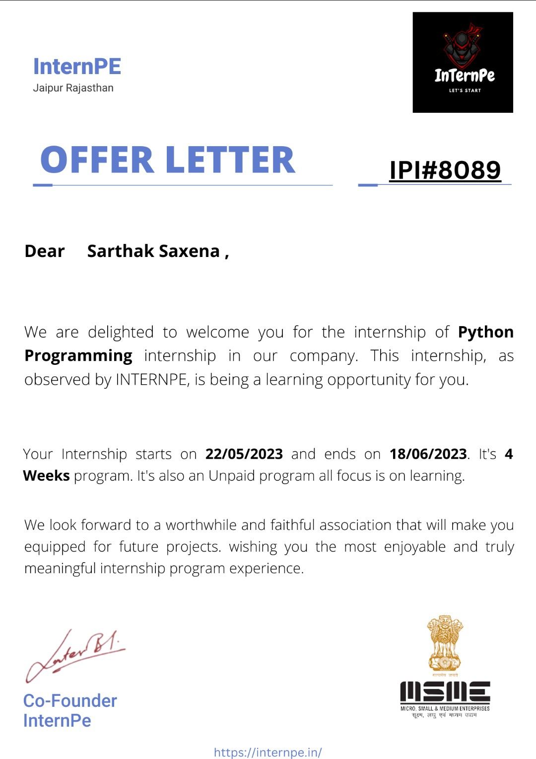 Sarthak Saxena on LinkedIn: #programming #intern #python #connections # ... Sarthak Saxena on LinkedIn: #programming #intern #python #connections # ...