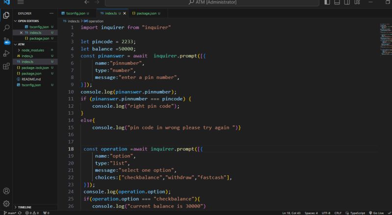 Areeba Qureshi on LinkedIn: I created ATM Machine with the help of ... Areeba Qureshi on LinkedIn: I created ATM Machine with the help of ...
