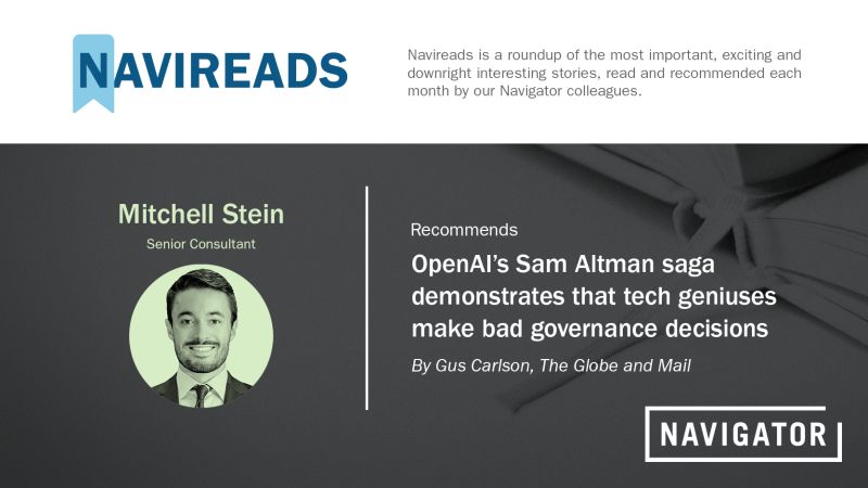 Navigator Ltd. on LinkedIn: Opinion: OpenAI’s Sam Altman saga ... Navigator Ltd. on LinkedIn: Opinion: OpenAI’s Sam Altman saga ...
