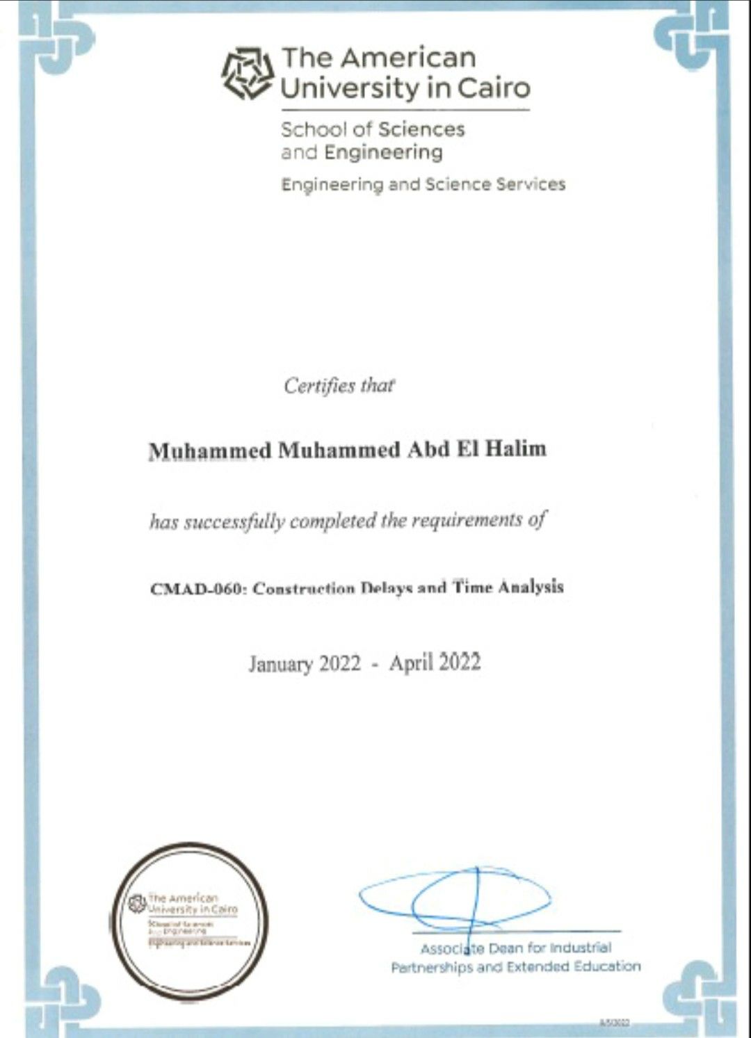 Mohammed Abd el haleem ,PMP® on LinkedIn: #scl #aace #cmad #auc # ... Mohammed Abd el haleem ,PMP® on LinkedIn: #scl #aace #cmad #auc # ...