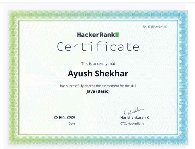 Ayush Kumar on LinkedIn: #java #java #certification #programming # ... Ayush Kumar on LinkedIn: #java #java #certification #programming # ...